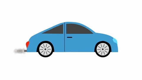 Blue sports car loop animation on alpha ... | Stock Video | Pond5