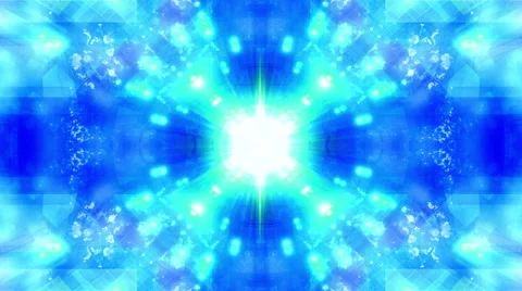 Blue Sprites Geometric VJ Loop | Stock Video | Pond5