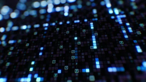 Blue Symbols of Digital Code Abstract In... | Stock Video | Pond5