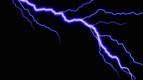 Blue thunder animation background effect | Stock Video | Pond5