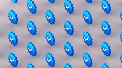 Blue Tick Verified Check Mark Animation. | Stock Video | Pond5