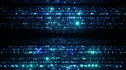 Blue triangular particles awards overlay... | Stock Video | Pond5