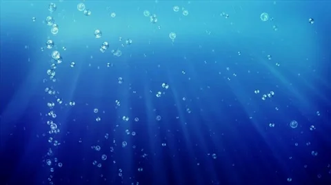 Blue Under Water Ocean Bubbles Loop Anim... | Stock Video | Pond5