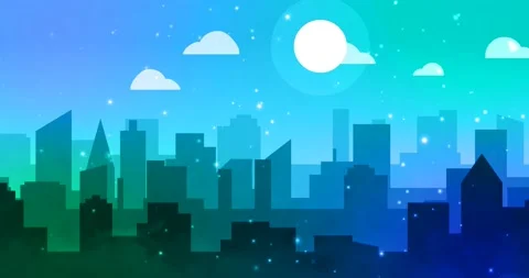 blue urban background animation | Stock Video | Pond5