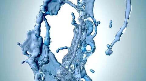 Blue Water Splash, with alpha channel (F... | Stock Video | Pond5