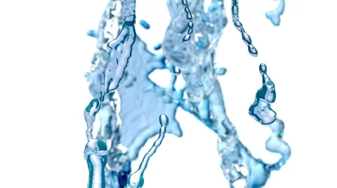Blue Water Splash, with alpha channel (F... | Stock Video | Pond5