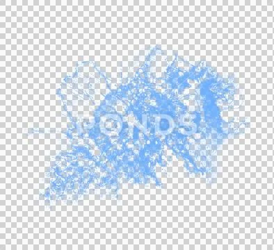Blue water splash isolated on transparent background: Graphic #229245453