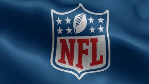 Blue waving 4k loop flag of the NFL logo | Stock Video | Pond5
