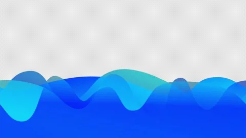Blue wavy animated border with alpha cha... | Stock Video | Pond5