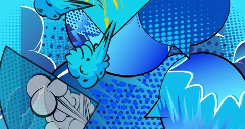Blue White Comic Book Background | Stock Video | Pond5