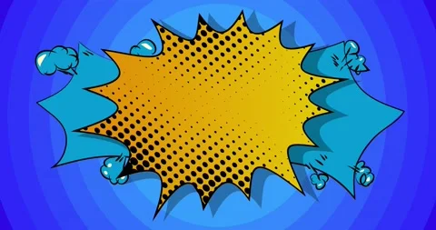 Blue Yellow Comic Book Background From G... | Stock Video | Pond5