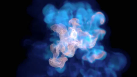 Blue, yellow flame of galaxy energy. flo... | Stock Video | Pond5