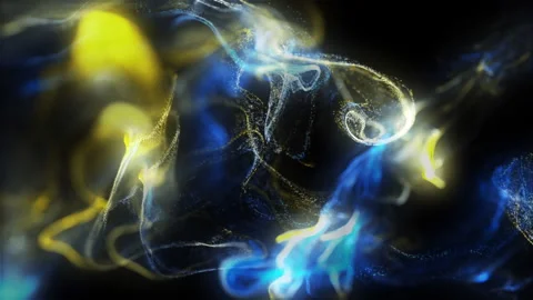 Blue Yellow Particles Background Loop | Stock Video | Pond5