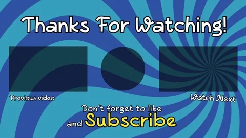 Blue Youtube End Screen Video Card Anima... | Stock Video | Pond5