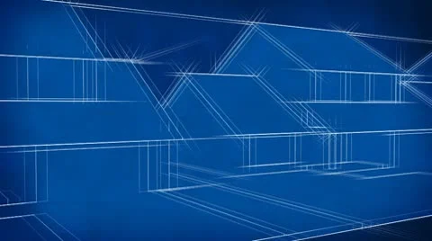 blueprint houses animation (hd loop) | Stock Video | Pond5