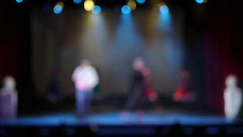 Blur and defocus Stage light at a concer... | Stock Video | Pond5