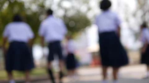 Blur background of Asian high school stu... | Stock Video | Pond5