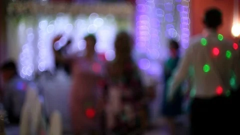 Blurred background of a party in a resta... | Stock Video | Pond5