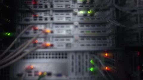 Blurred blinking colorful lights server ... | Stock Video | Pond5