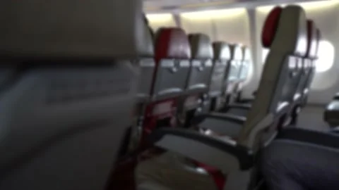 Blurred defocused traveling by air. Rows... | Stock Video | Pond5