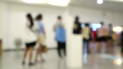 Blurred, People standing in the queue an... | Stock Video | Pond5