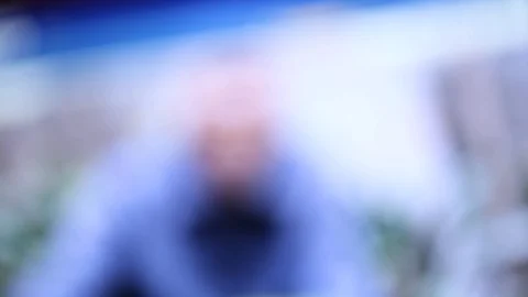 Blurred tv screen with changing channels... | Stock Video | Pond5