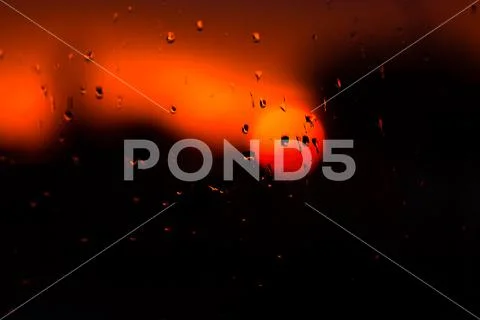 Blurring and defocusing the sunset background. Sun and sky, beautiful ...