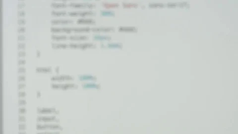 Blurry code abstract computer background... | Stock Video | Pond5