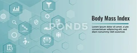 BMI or Body Mass Index Icons with scale, indicator, and calculator ...