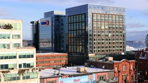 BMO Building, Halifax Downtown as seen f... | Stock Video | Pond5