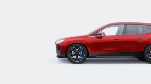 BMW iX 2022 Red luxury sport suv electri... | Stock Video | Pond5
