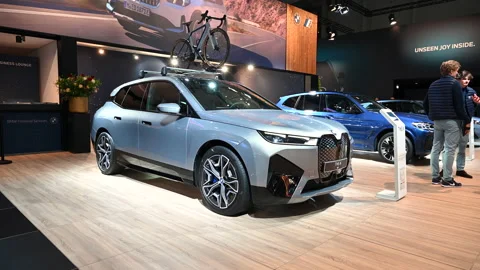 BMW iX Xdrive 40 full electric SUV | Stock Video | Pond5
