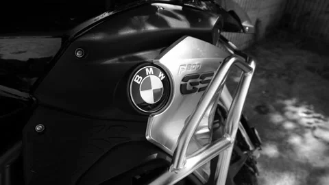 BMW logo on the tank of a GS F800 model ... | Stock Video | Pond5