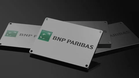 BNP Paribas logo International 3D Signal... | Stock Video | Pond5