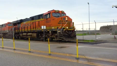 BNSF Training Departing with Shipping Co... | Stock Video | Pond5