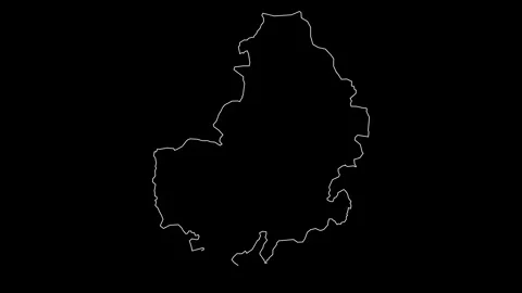 Bo district map of Sierra Leone outline ... | Stock Video | Pond5