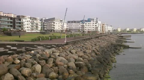 Bo01, a housing area in Malmo | Stock Video | Pond5