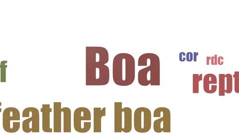 Boa Word Cloud Animated On White Backgro... | Stock Video | Pond5
