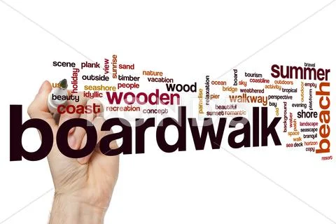 Boardwalk word cloud concept Stock Illustration ~ #55106736
