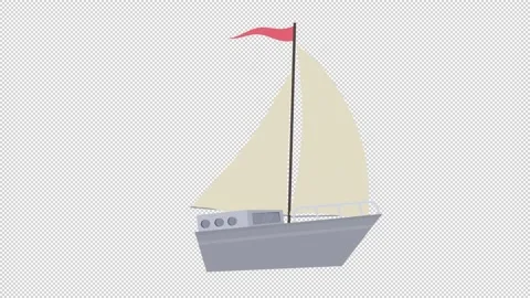 Boat. Animation of a sailing boat. Carto... | Stock Video | Pond5