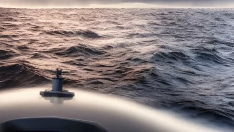 Boat in ocean water looping video backgr... | Stock Video | Pond5