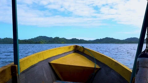 A boat ride in Raja Ampat, Papua, Indone... | Stock Video | Pond5