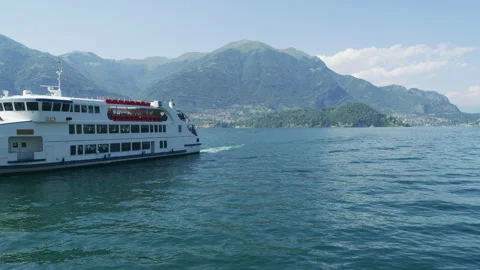 Boat tour at Lake Como (Lago di Como), I... | Stock Video | Pond5