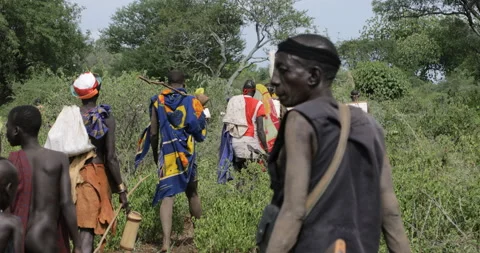 Bodi Tribe Fat Men During Kael Ceremony,... | Stock Video | Pond5