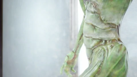 The body of aliens in the Sci-fi Museum | Stock Video | Pond5