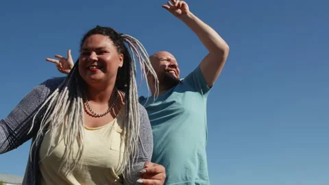 Body positive fat friends enjoy life and... | Stock Video | Pond5