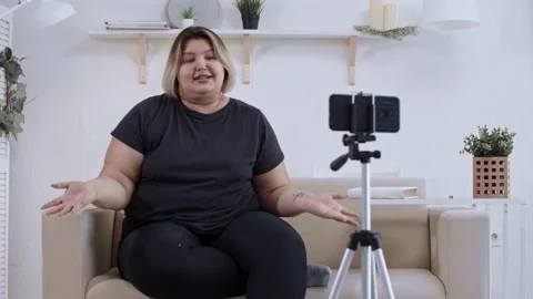Body positivity - confident fat woman fe... | Stock Video | Pond5