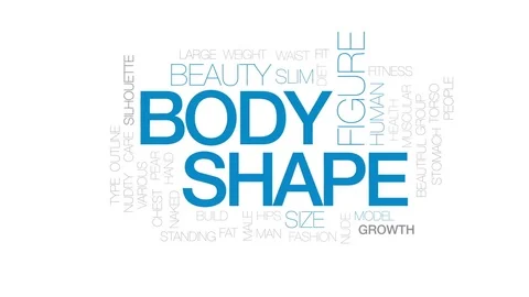 Body shape animated word cloud, text des... | Stock Video | Pond5