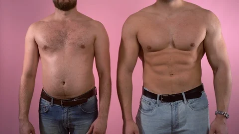 Body transformation after hard sport tra... | Stock Video | Pond5