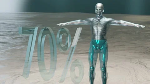 body water balance, water in human body,... | Stock Video | Pond5